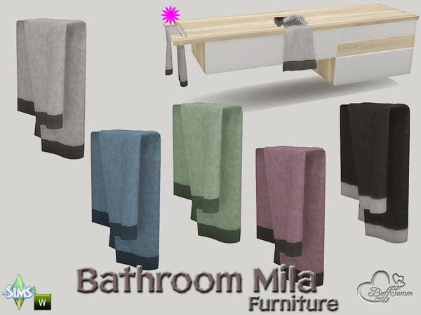 The Sims Resource | Mila Bath Towel (for Sink)