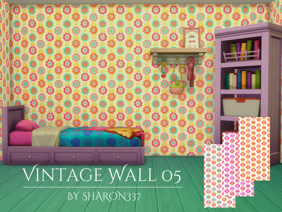 The Sims Resource | Vintage Wall 05