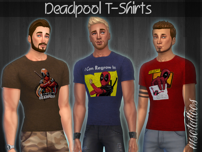The Sims Resource | Deadpool T-Shirts