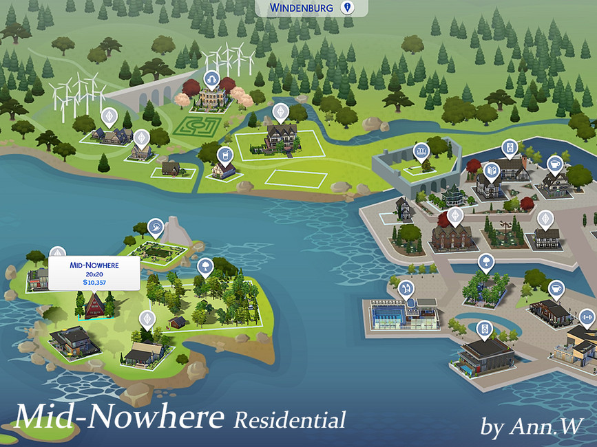 The Sims Resource - Mid-Nowhere, Residential 20x20