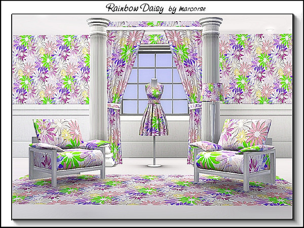 The Sims Resource | Rainbow Daisy_marcorse