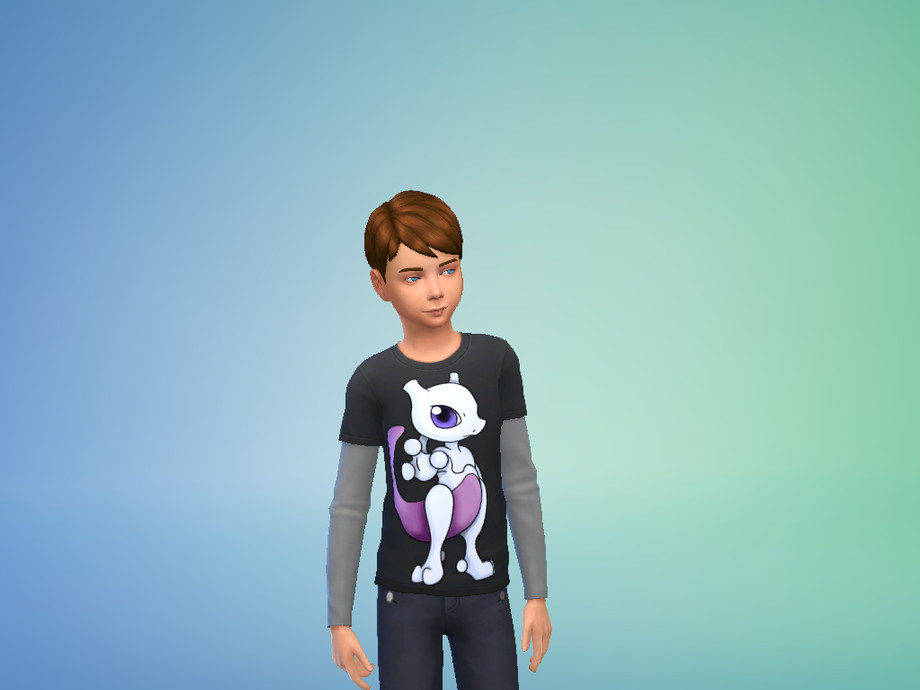 The Sims Resource | Mewtwo Kid shirt