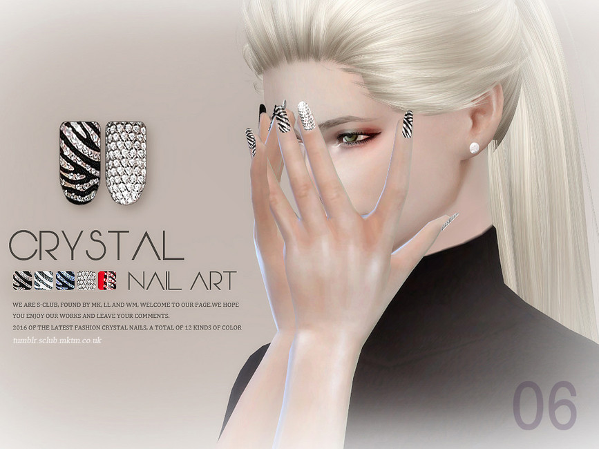 The Sims Resource - S-Club LL ts4 Nail Art N06