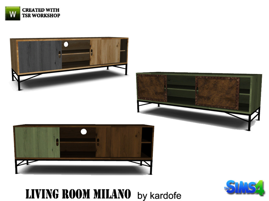 The Sims Resource | kardofe_Living room Milano_TV table