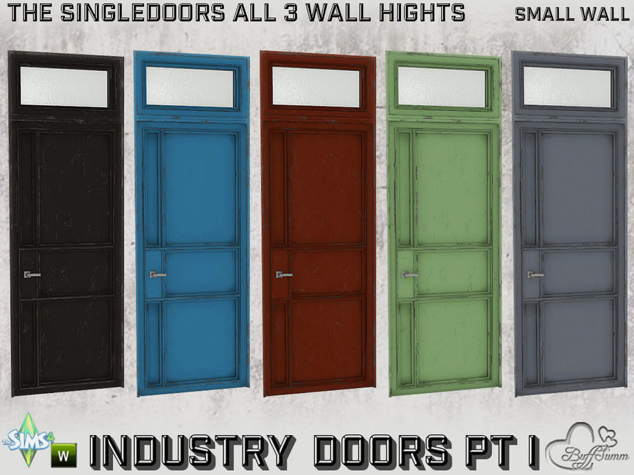The Sims Resource | Industry Singledoors v2 1x1 SW Full A