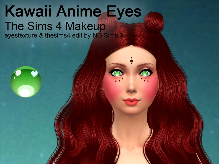 The Sims Resource | Kawaii Anime Eyes (TS4-FacePaint)
