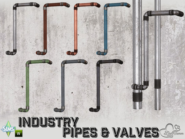 The Sims Resource | Industry Pipes S-Pipe Right Vertical