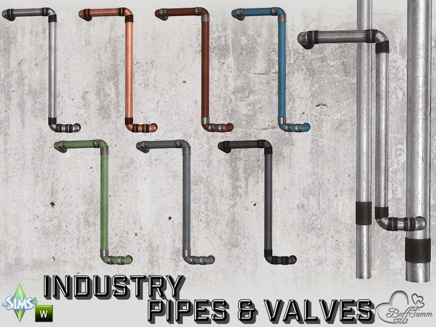 The Sims Resource - Industry Pipes S-Pipe Left Vertical