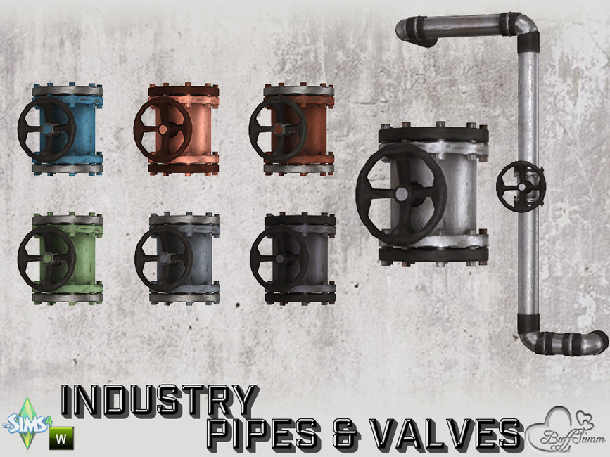 The Sims Resource - Industry Pipes Valve S-Pipe Vertical