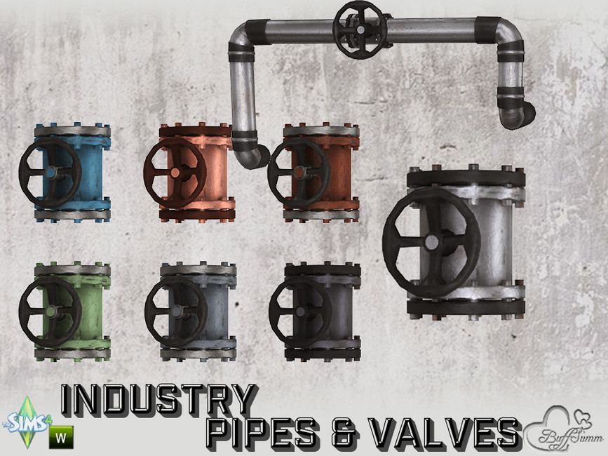 The Sims Resource - Industry Pipes Valve S-Pipe Horizontal