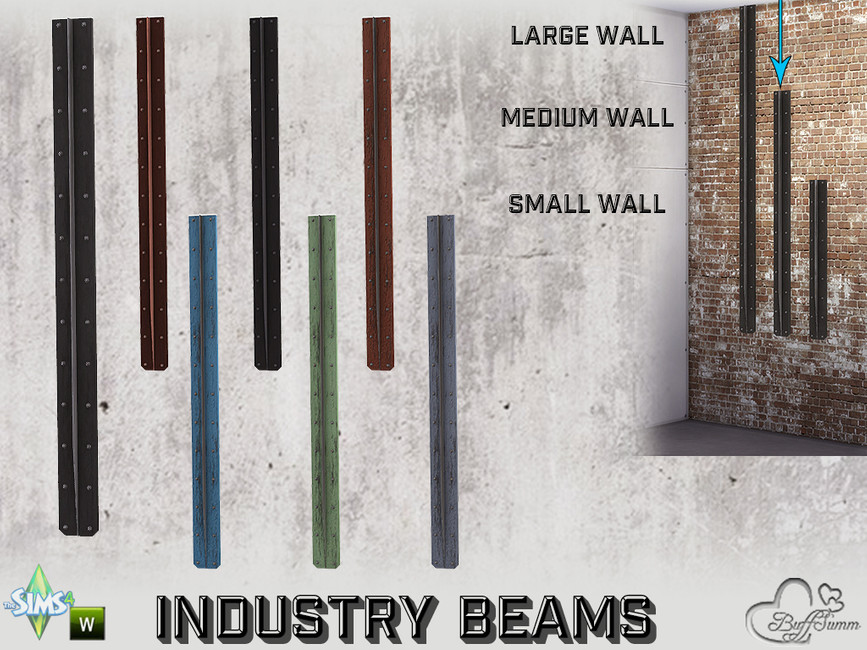 The Sims Resource - Industry Beams Wall Column MW