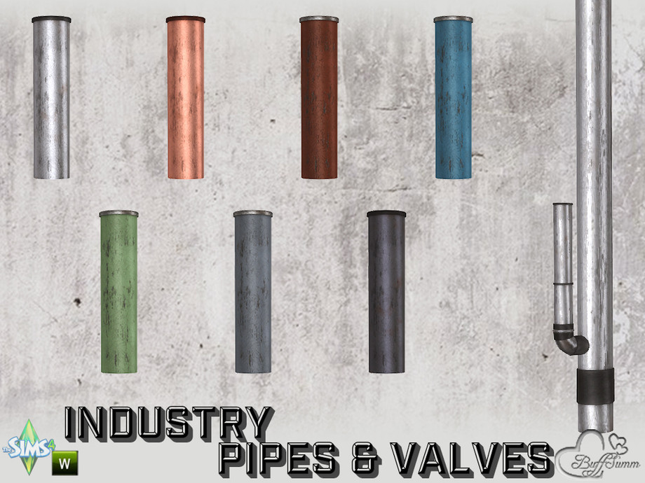 The Sims Resource | Industry Pipes Large Up