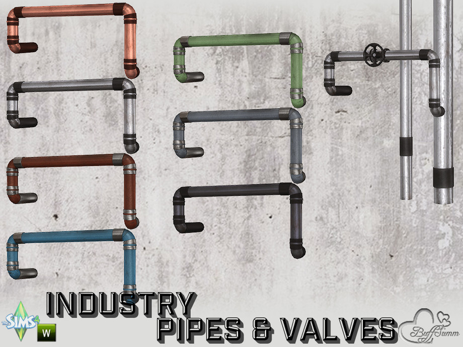 The Sims Resource - Industry Pipes S-Pipe Left Horizontal