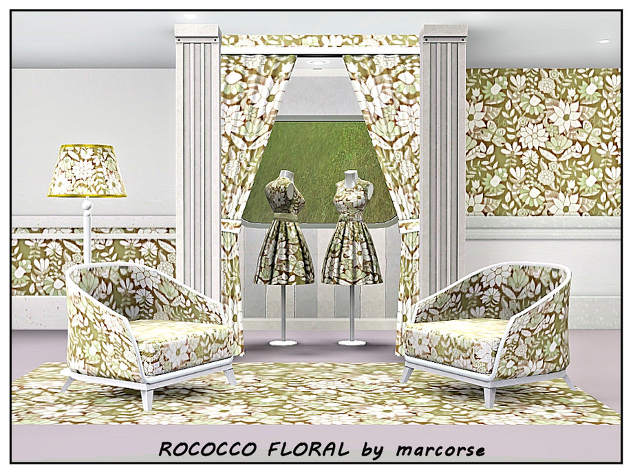 The Sims Resource - Rococco Floral_marcorse
