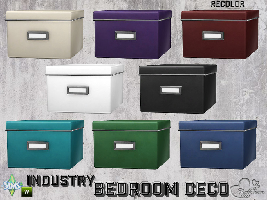 The Sims Resource | Bedroom Industry Deco Box Recolor 2