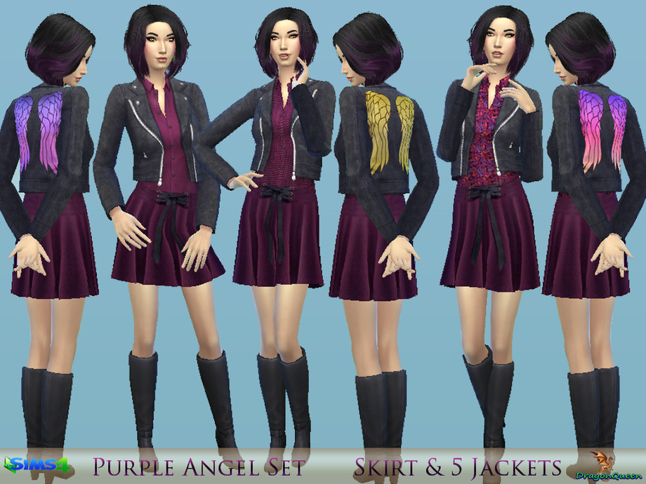 The Sims Resource | Purple Angel Set - Get Together needed