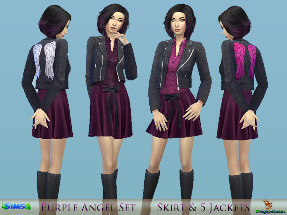 The Sims Resource | Purple Angel Set - Get Together needed