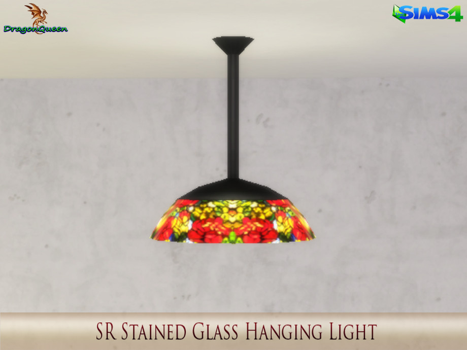 The Sims Resource | SR Stained Glass Hanging Lamp