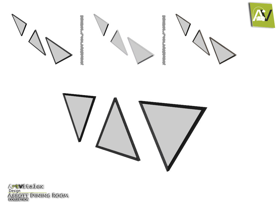 The Sims Resource | Abbott Triangle Mirrors