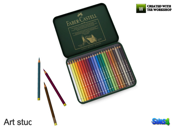 The Sims Resource | kardofe_Art studio_Colored pencils