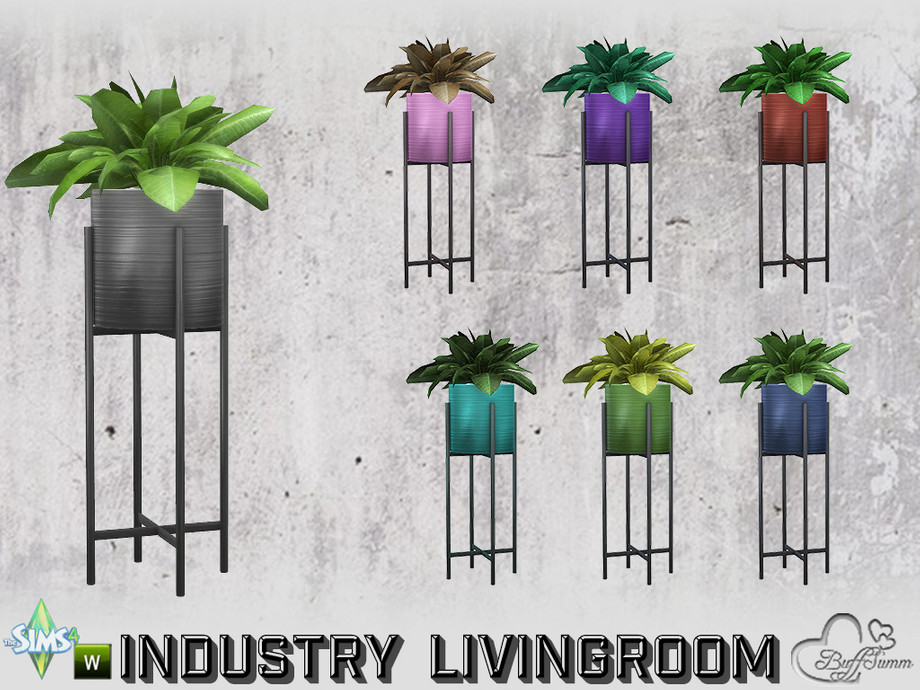 The Sims Resource | Livingroom Industry Planter v7