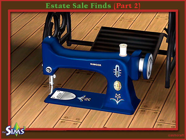 The Sims Resource | Estate Sale Finds Sewing Machine Blue