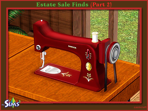 The Sims Resource | Estate Sale Finds Sewing Machine Red