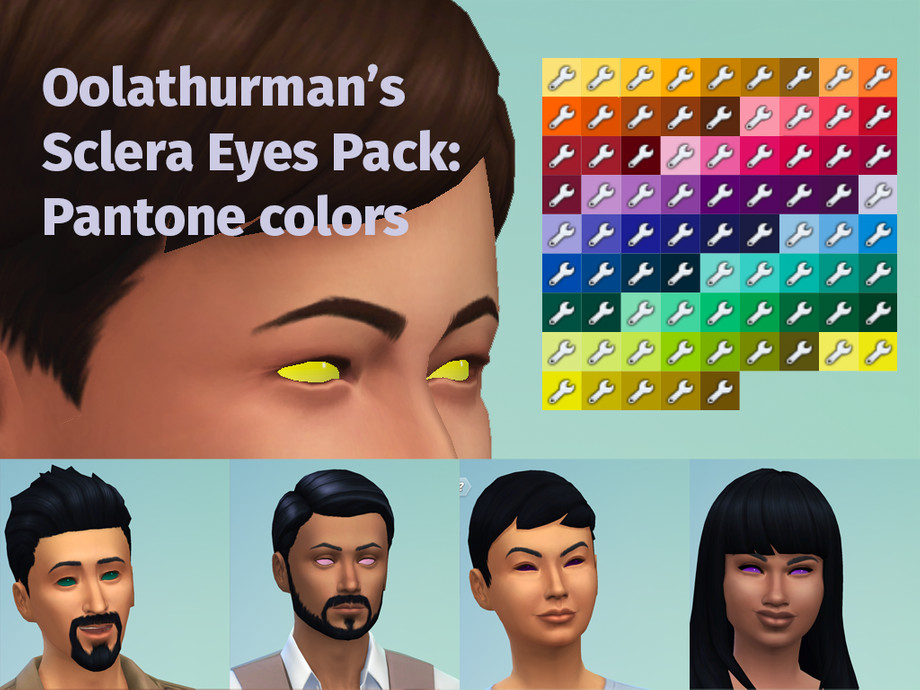 The Sims Resource | Sclera Eyes with Pantone Colors