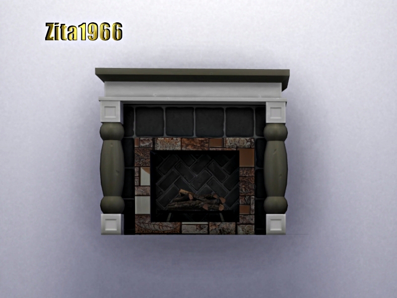 The Sims Resource | Art Deco Fireplace.
