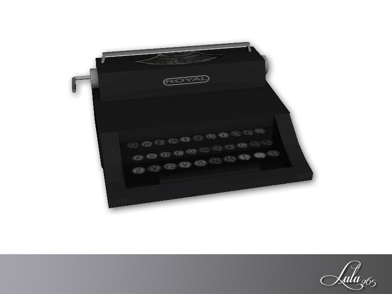The Sims Resource | Lincoln Office Decor Typewriter