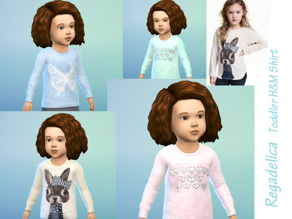 The Sims Resource | Rega Toddler H&M Shirt Girls