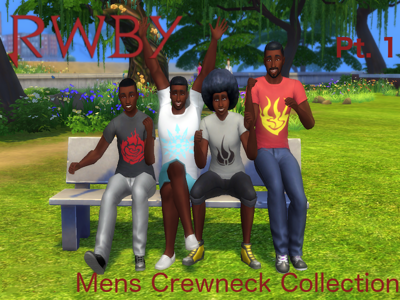 The Sims Resource | RWBY Emblems- Mens Crew Neck Tees Pt 1