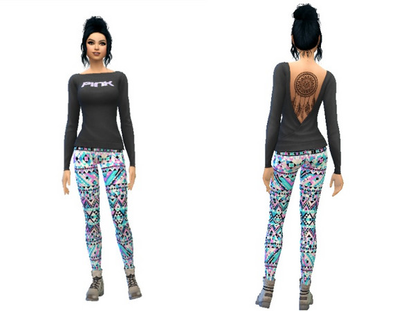 The Sims Resource | PINK outfit set