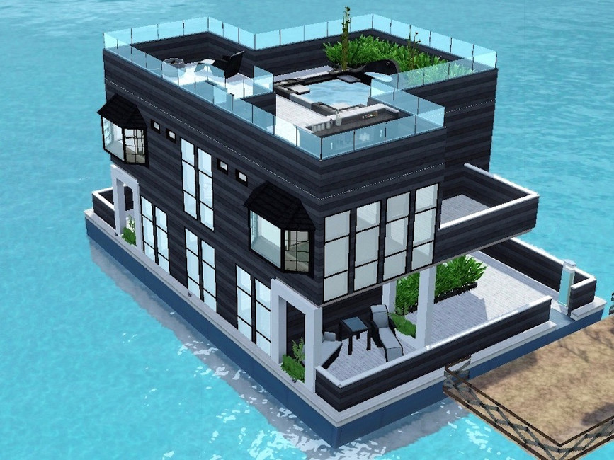 The Sims Resource - Modern Houseboat