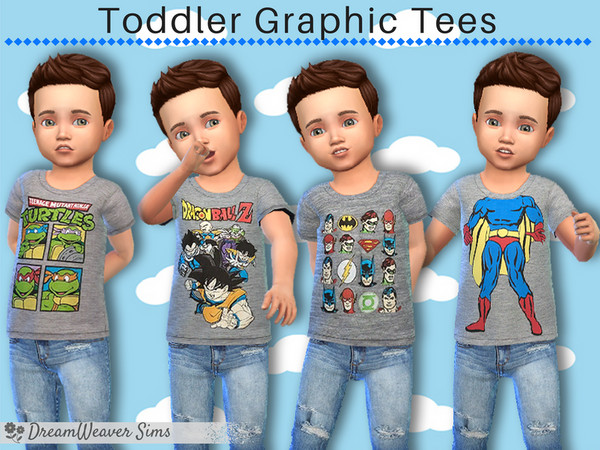The Sims Resource | Toddler Boy Graphic Tees 02