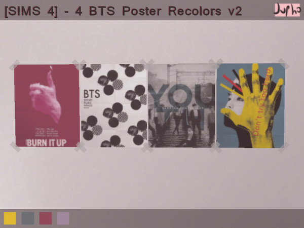 The Sims Resource | BTS posters (save me, wings) v2