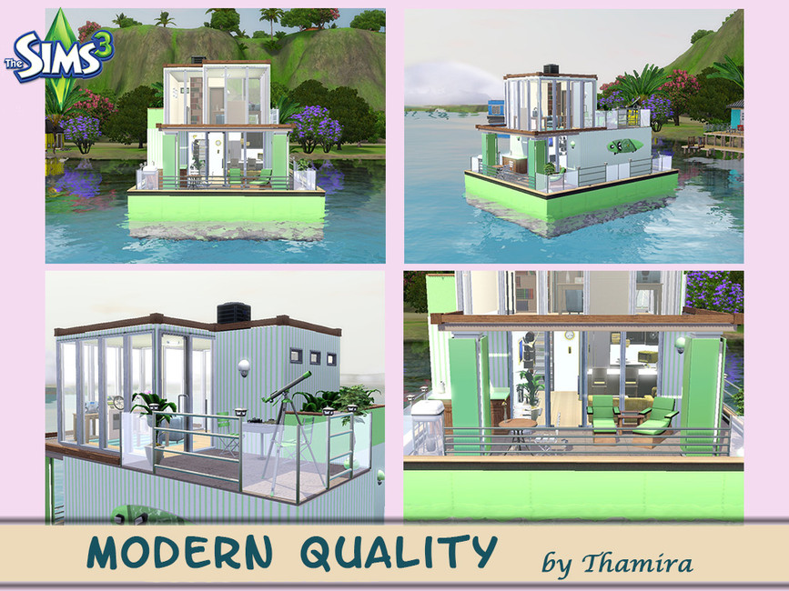 The Sims Resource - Houseboat Modern Quality