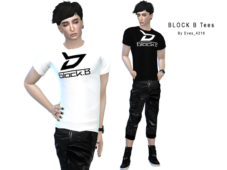 The Sims Resource | K-Pop Block B Tees for Male
