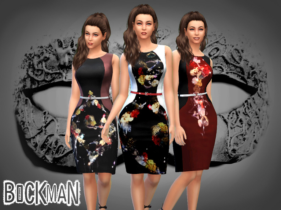 The Sims Resource | Bjork Print Dress Set