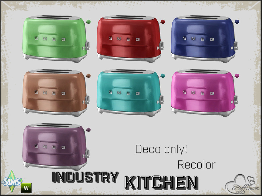 The Sims Resource | Kitchen Industry Toaster 'SMEG' Recolor