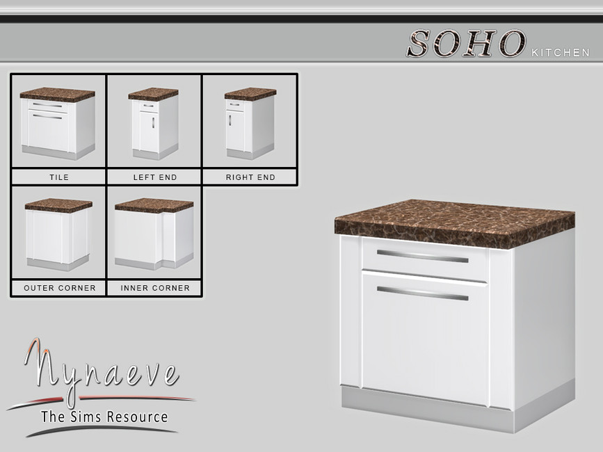 The Sims Resource - Soho Kitchen Counter