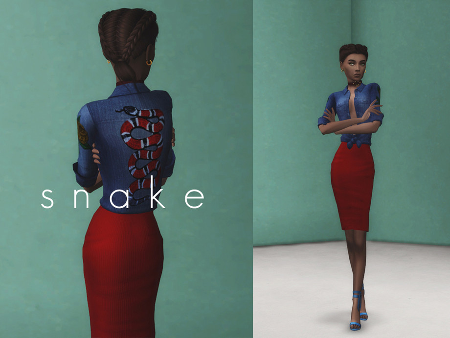 The Sims Resource | BLUE MONDAY jacket accessory - mesh needed