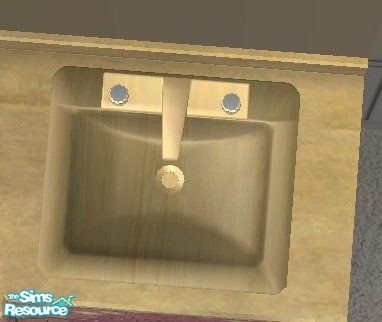 The Sims Resource - Gold Kitchen Sink