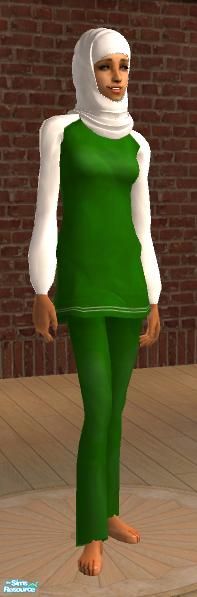 The Sims Resource - The burkini - green