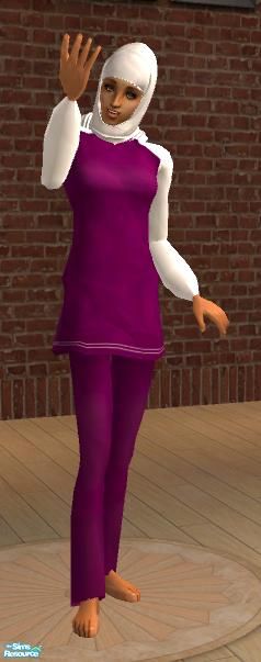 The Sims Resource | The burkini - purple