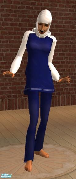 The Sims Resource - The burkini - navy blue