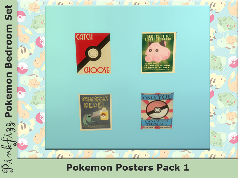 The Sims Resource | Pinkfizz Pokemon Posters V1