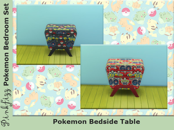 The Sims Resource - Pinkfizz Pokemon Bedside Table