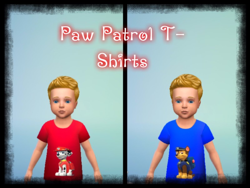 The Sims Resource | Paw Patrol Toddler T-Shirts