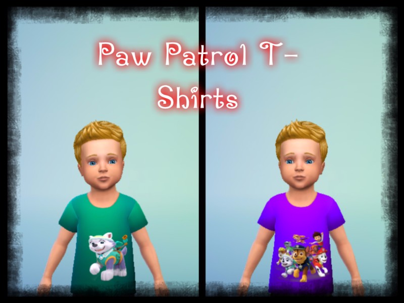 The Sims Resource | Paw Patrol Toddler T-Shirts